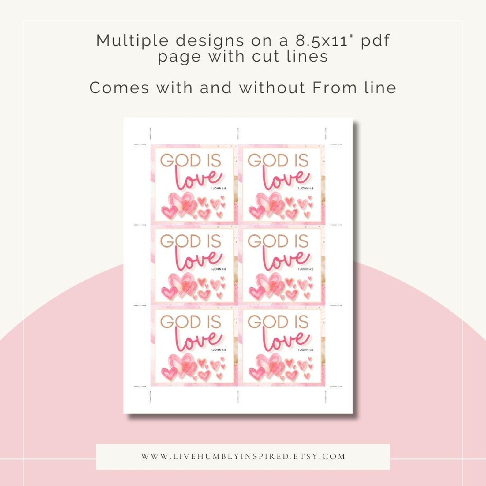 God is Love Valentines Card and Gift Tag Download and Print Teach Love ...