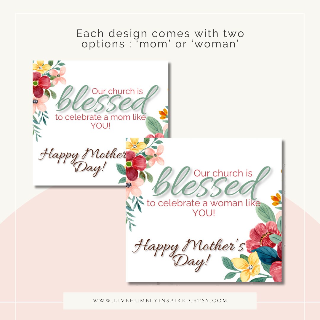 Mother's Day Church Tag Download and Printable Handout Gift With ...
