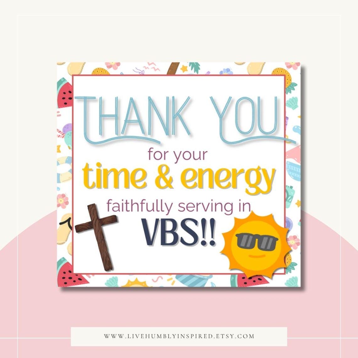 Thank You for Serving VBS Card Tag Download and Printable Handout for ...