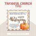 Church Thankful Thanksgiving Tag for Congregation Volunteers and Staff ...