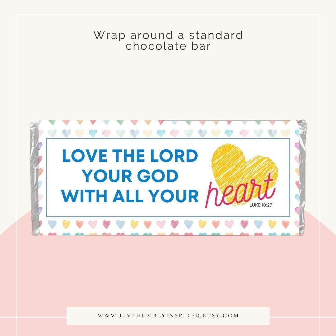 Valentine's Day Christian Chocolate Bar Tag Digital Download and ...