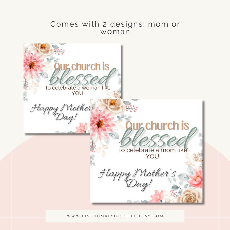 Mother's Day Church Tag Digital Download and Printable Handout Gift ...