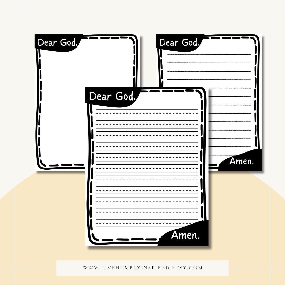 Prayer Writing Printable Worksheet for Sunday School, Church ...