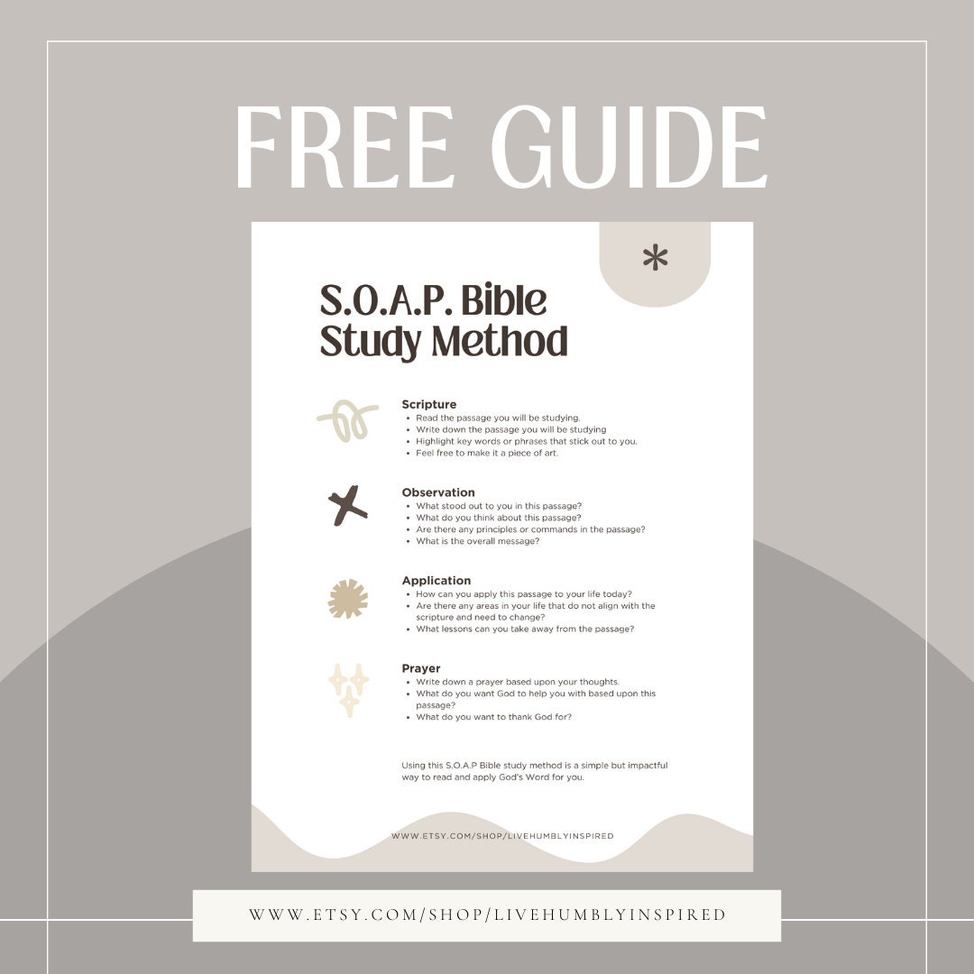 SOAP Bible Study Notes Template for Download and Print - Multi Color ...