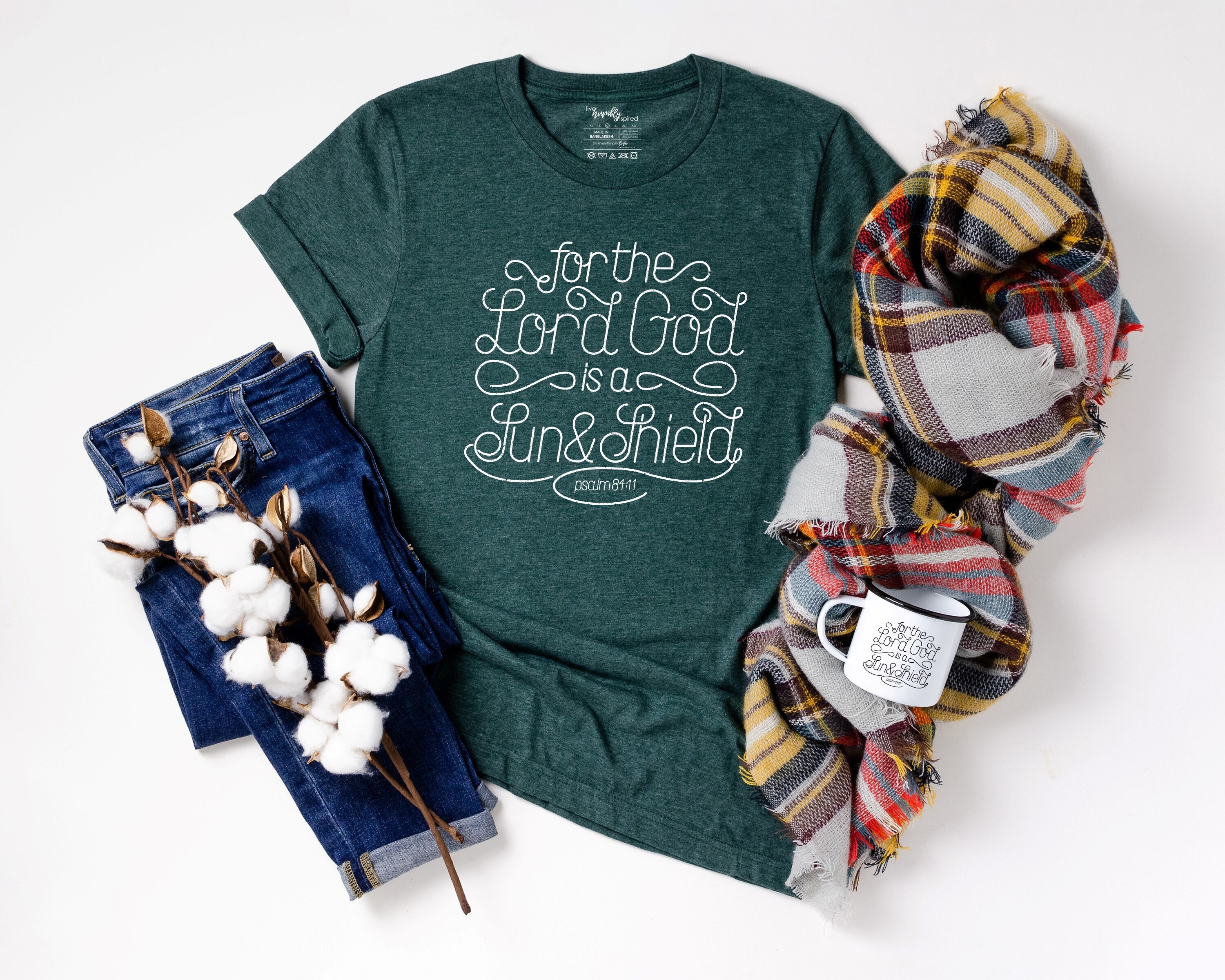 Sun and Shield Biblical Christian Faith Verse Tshirt Clothing Womens - Etsy