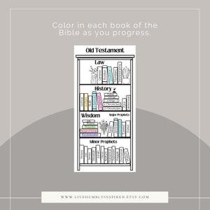 Books of the Bible Bookmark Coloring Tracker Downloadable & Printable ...