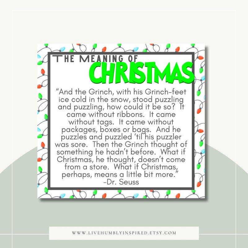 Grinch Tags With Story - Etsy
