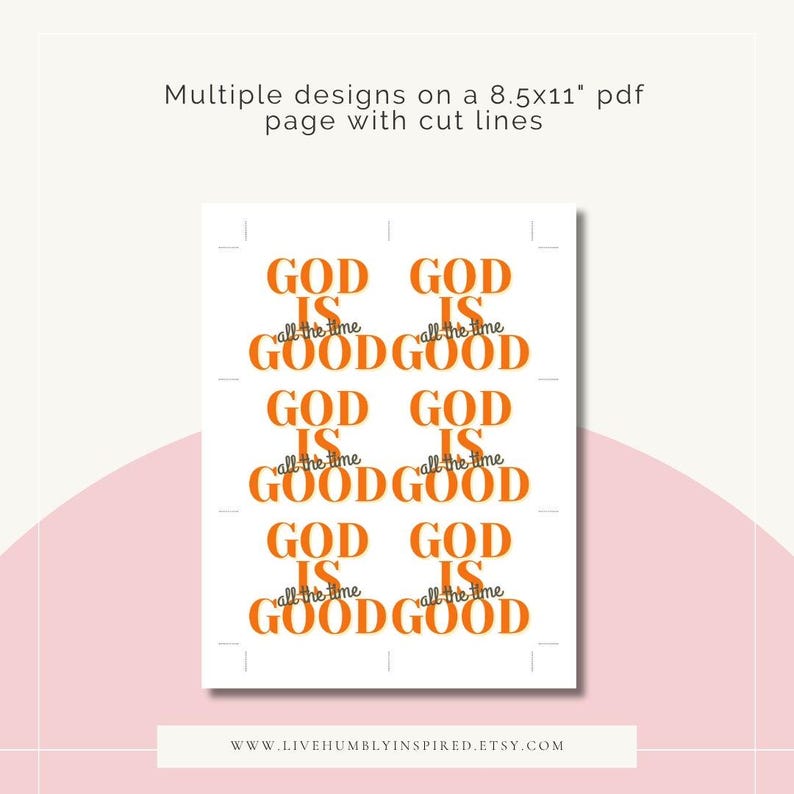 God is Good Prayer Card: Printable VBS Handout (digital Download, 3x3 ...