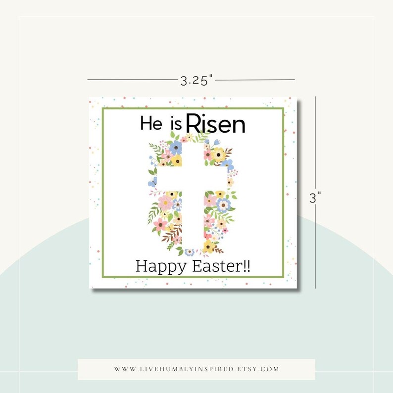 He is Risen Easter Tag or Handout Digital Download and Printable for ...