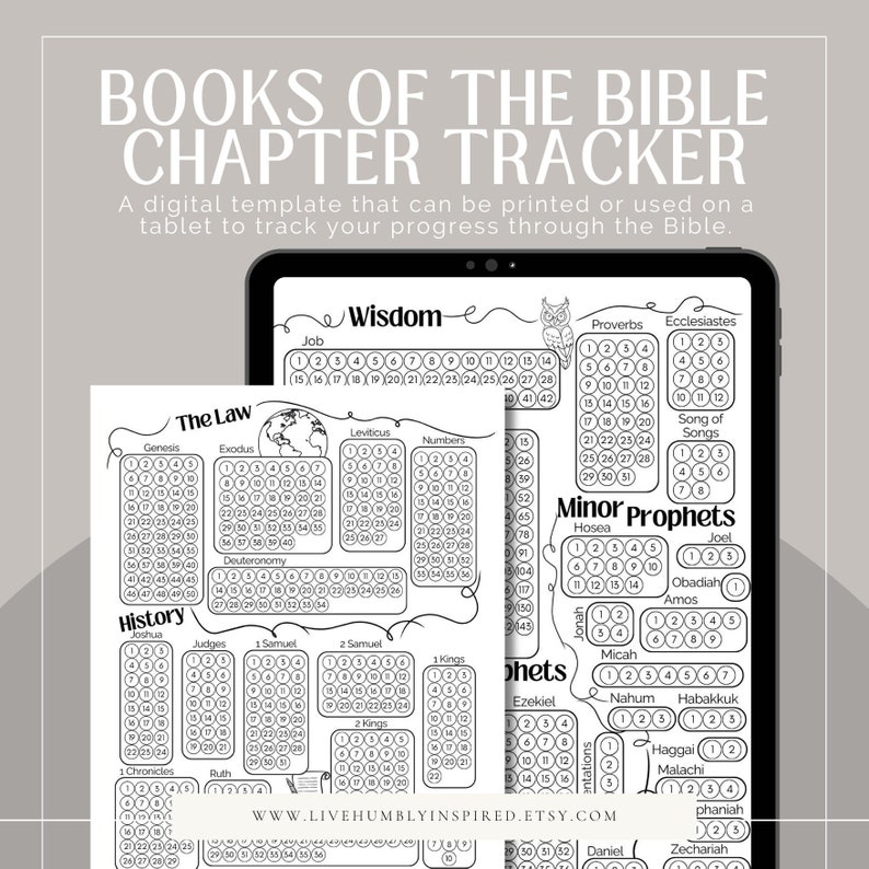 Books of the Bible Chapter Tracker Downloadable & Printable Coloring ...