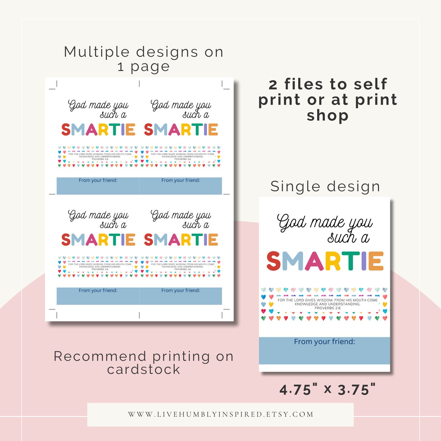 Smarties Christian Faith Kids Printable With Bible Verse for Church ...