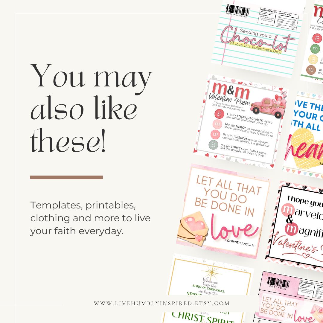 God is Love Valentines Card and Gift Tag Download and Print Teach Love ...