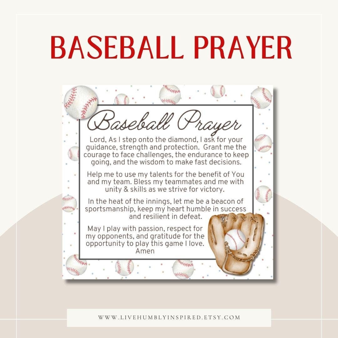 Baseball Player Prayer Tag Download and Printable Handout for Christian ...