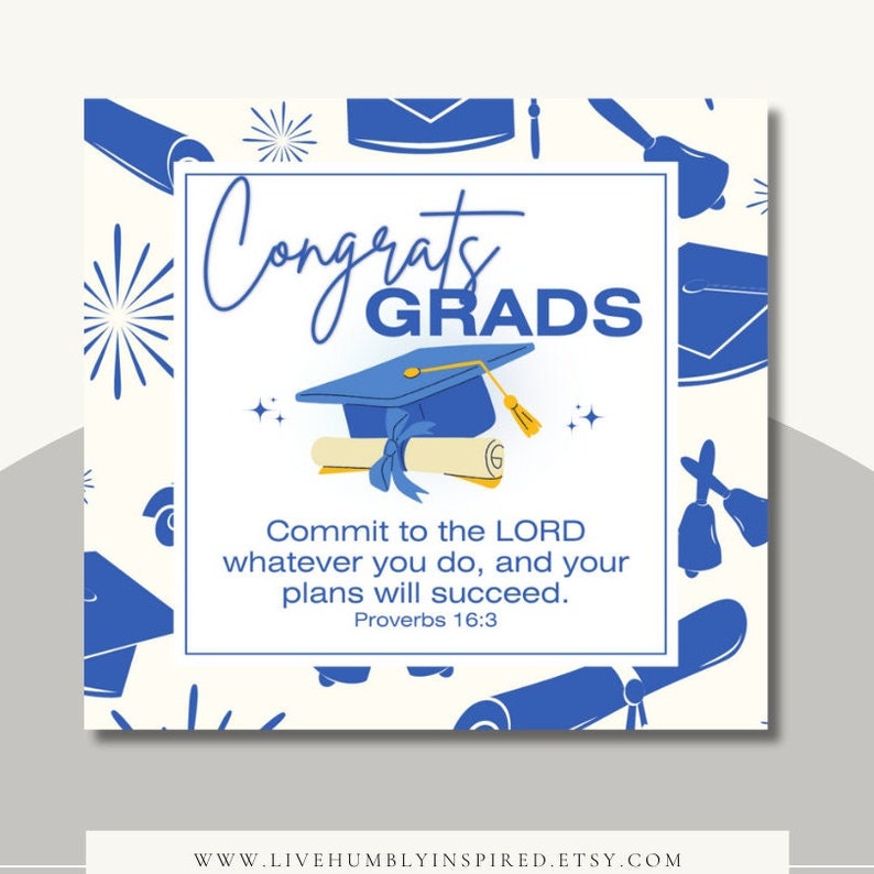 Graduation Gift Tags for Christian Grad Digital Download and Printable ...