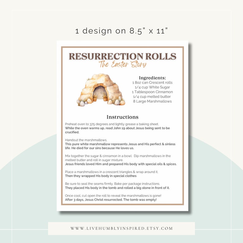 Resurrection Rolls Instructions and Tags Download and Print Easter ...