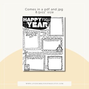Religious New Year Printable Sheet for Sunday School, Church ...