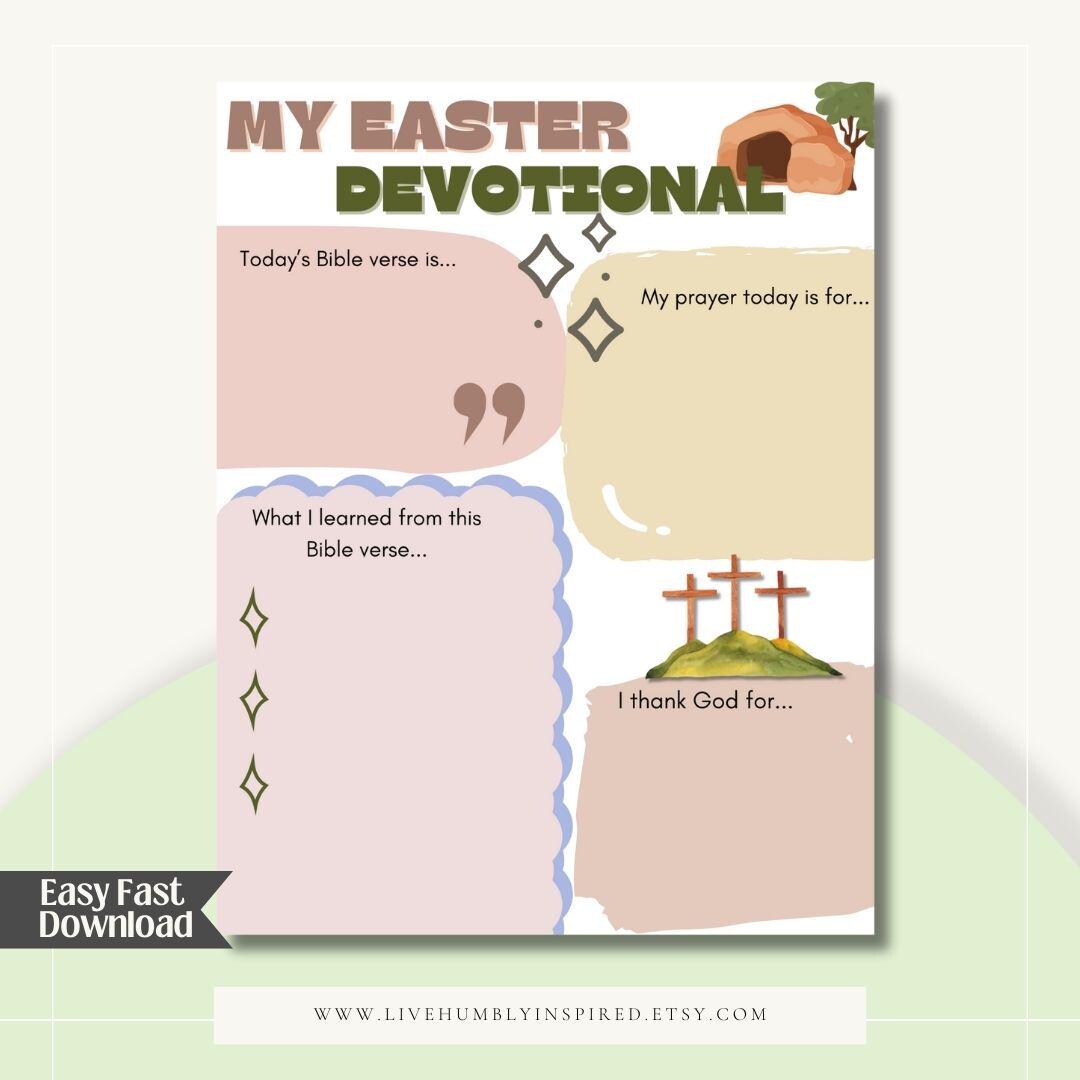 Easter Devotional Coloring Sheet for Womens Bible Study Activity Easter ...