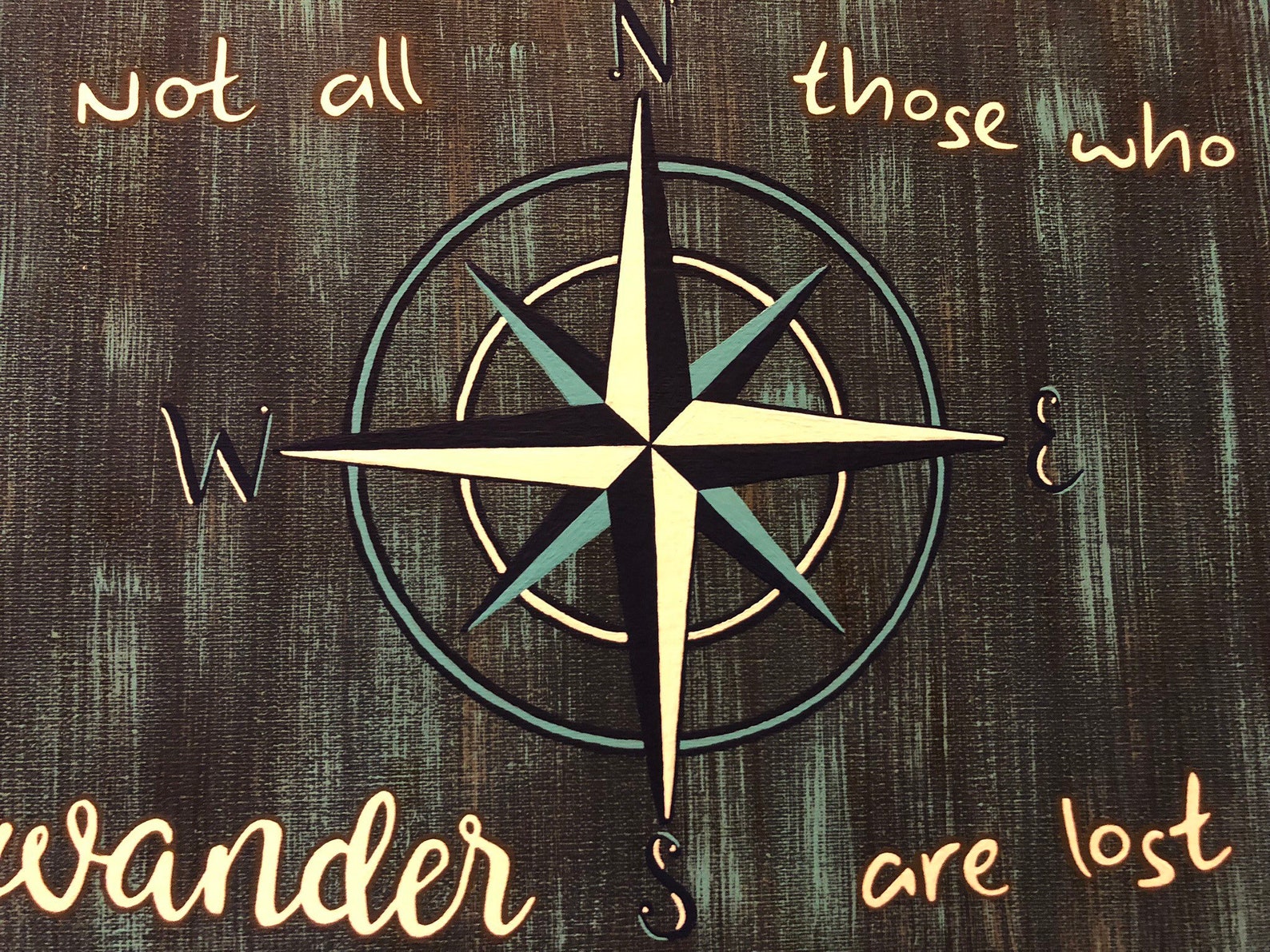 Compass Rose Painting With Quote - Etsy