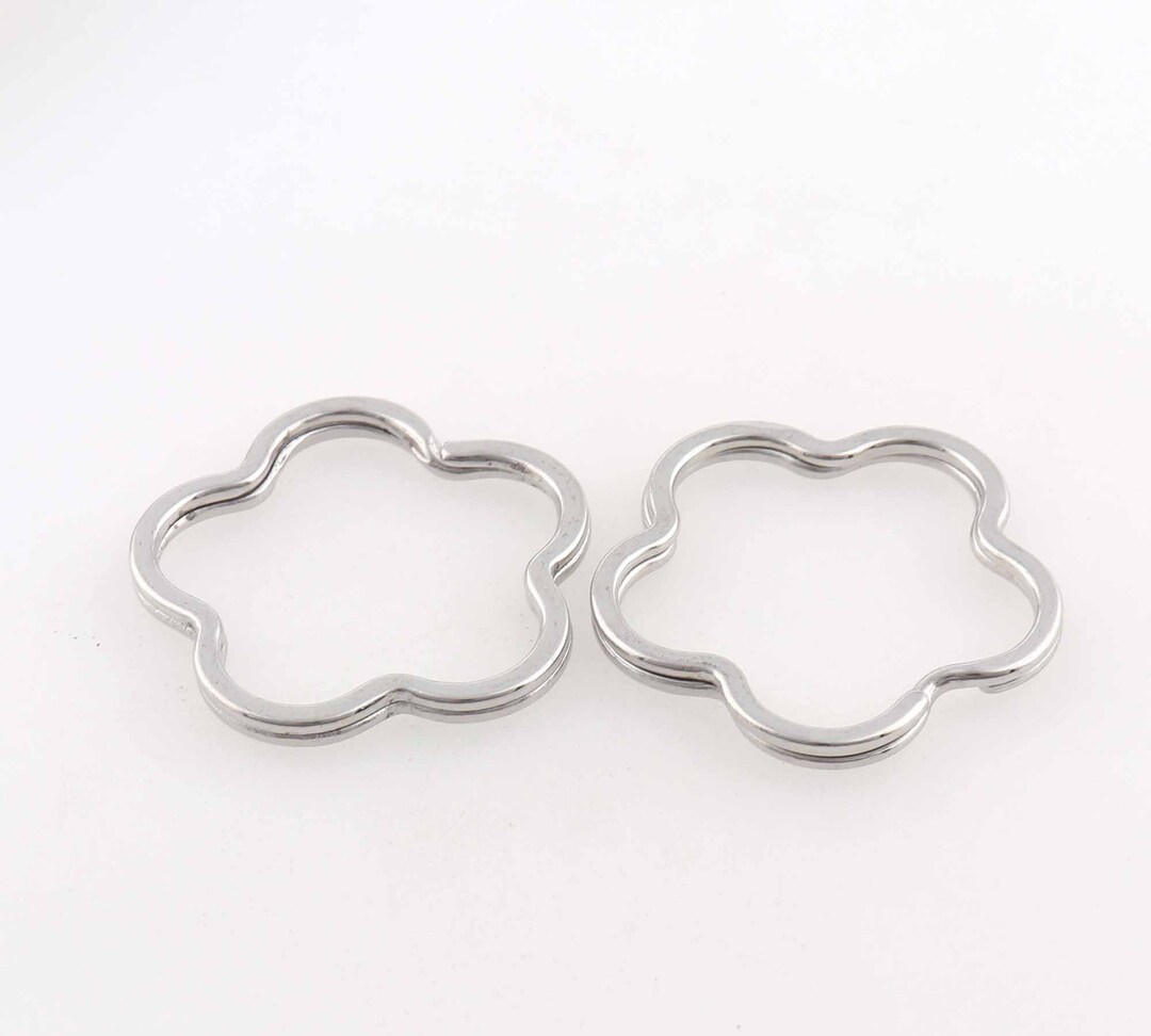 Flower Shape Split Key Chain Key Ring Keyring Keychain Key Fob ...