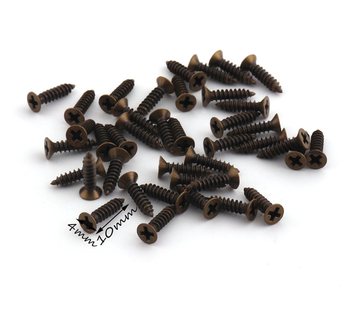 Antique Bronze Screws Round Head Screws Flat Head Screws - Etsy