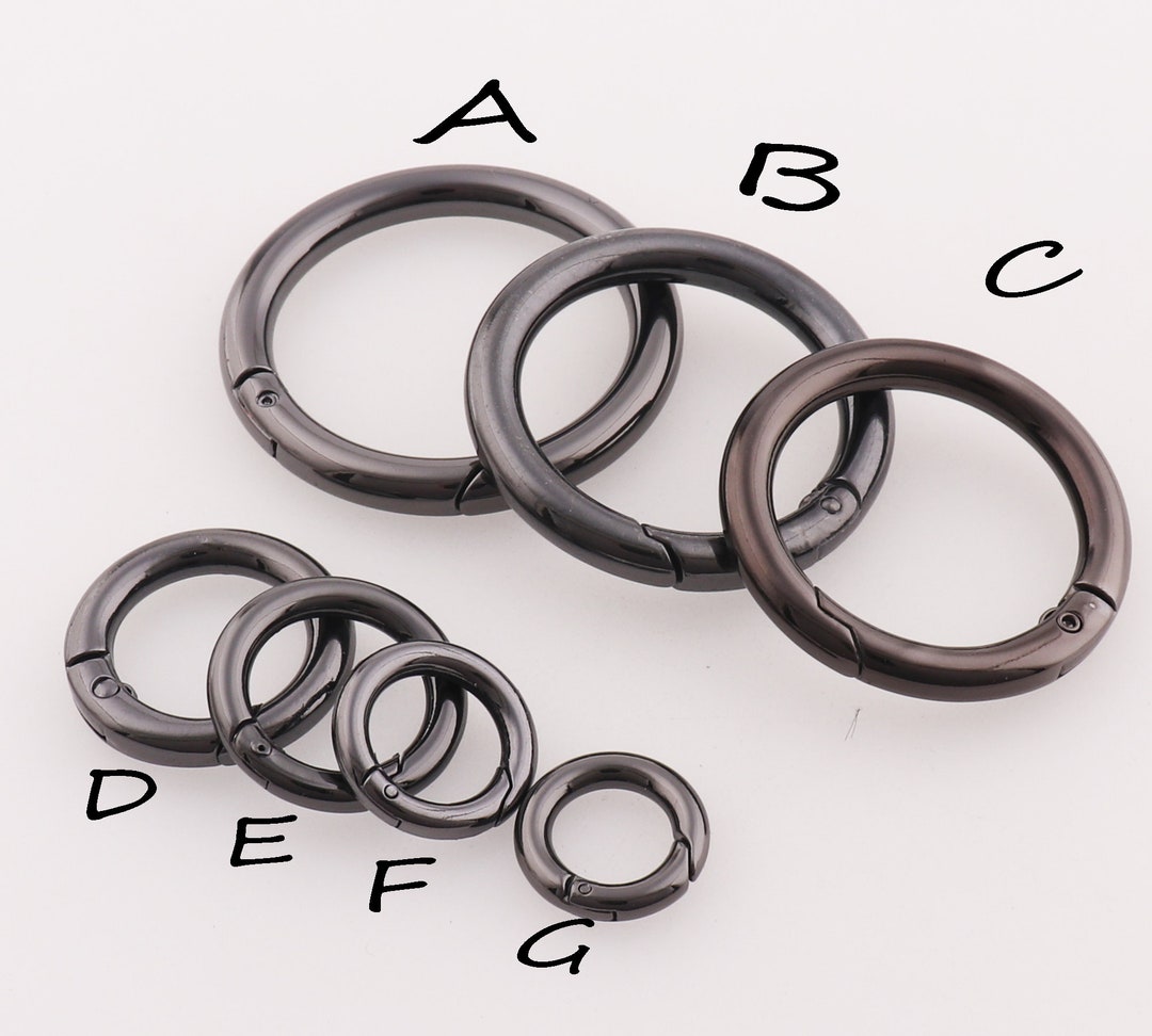 Gun Black Spring O Ring Spring Gate Ring Metal O Ring Spring Ring Clasp ...
