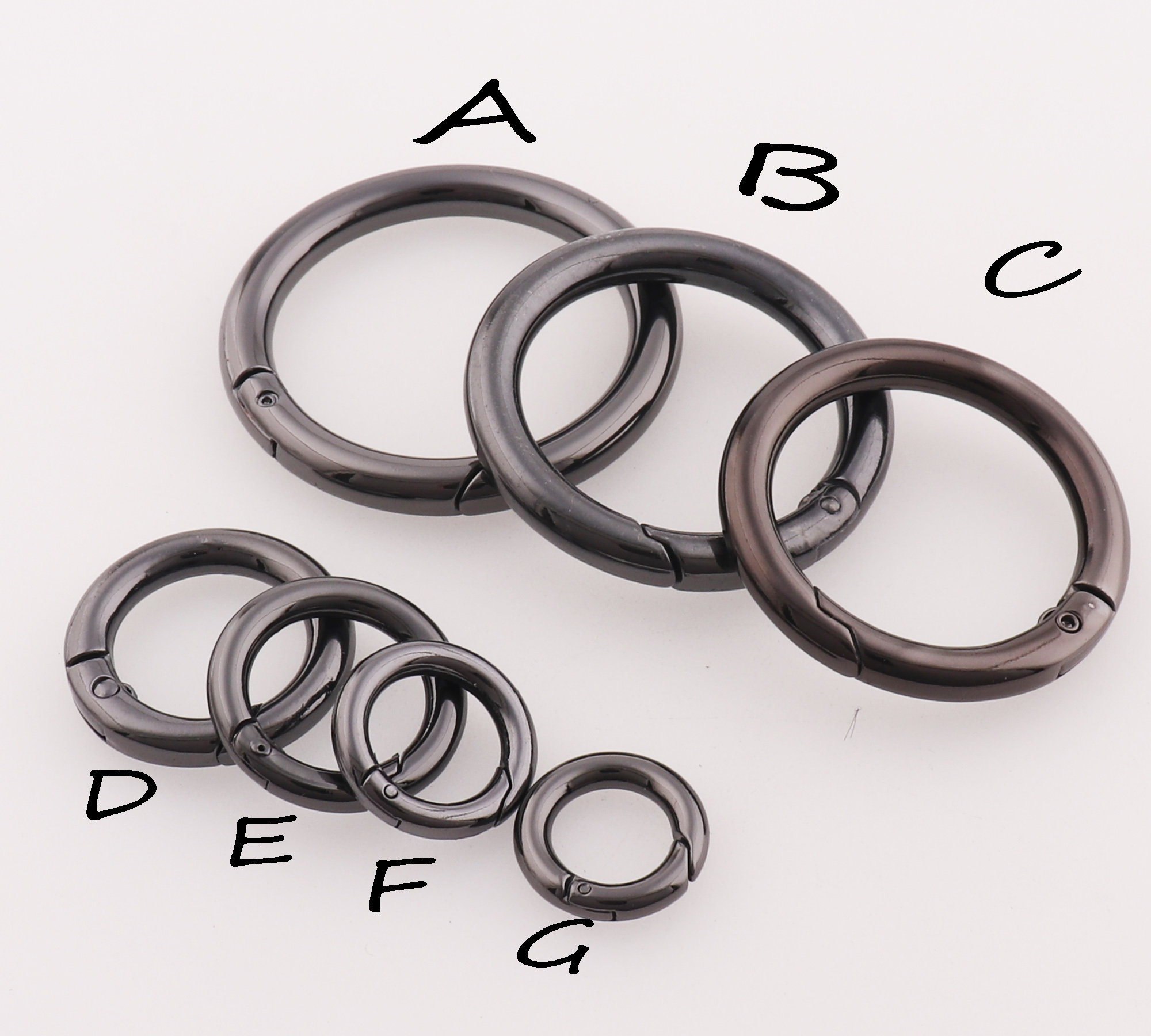 Gun Black Spring O Ring Spring Gate Ring Metal O Ring Spring | Etsy