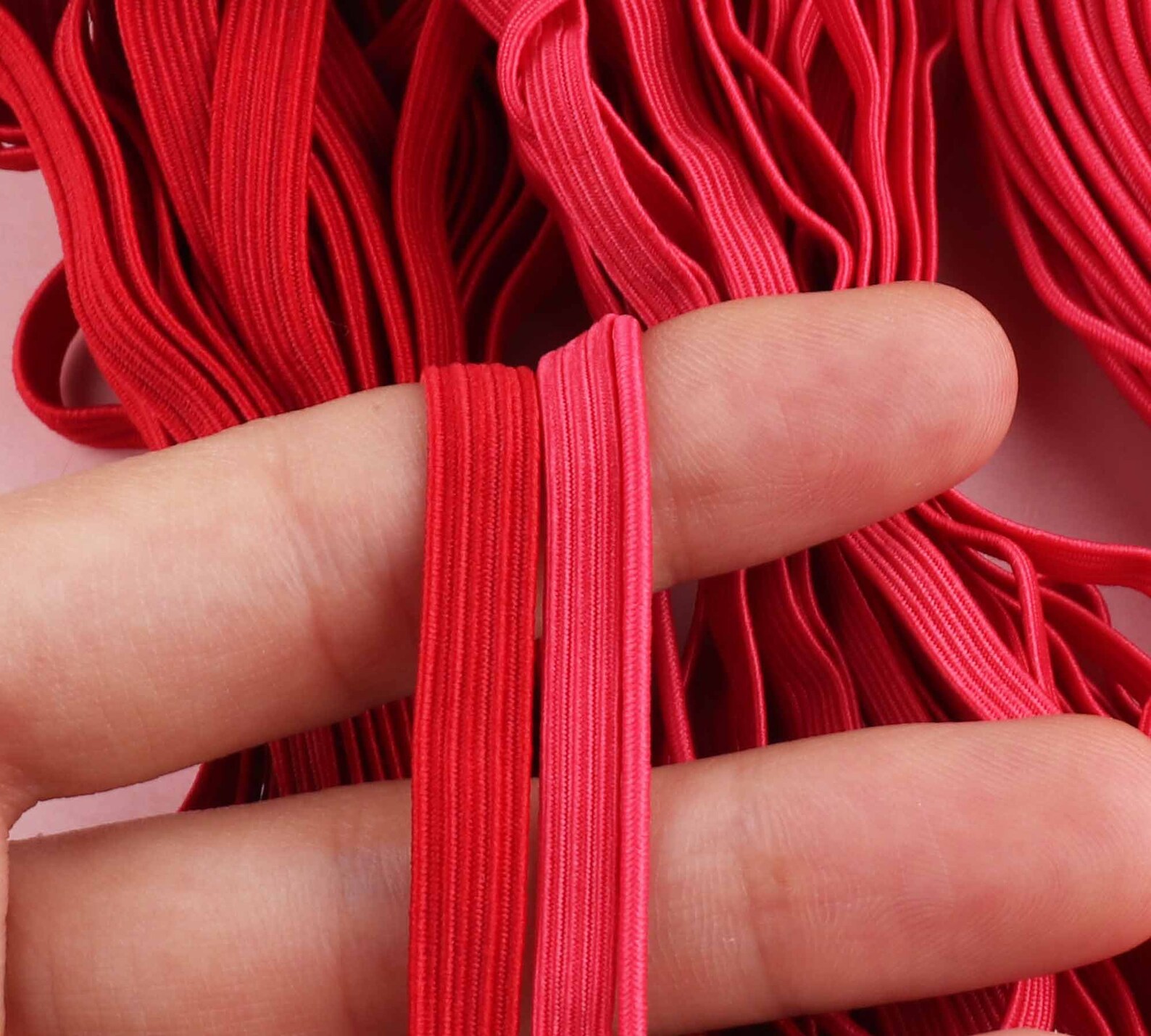 Red Elastic Cord Elastic Band 1/4 for Sewing Garment | Etsy