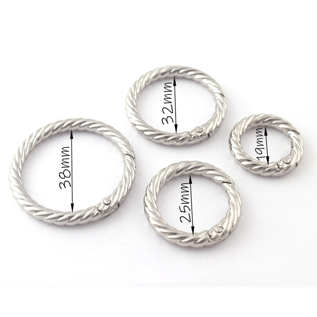 Push Gate Ring,spring Clasp,carabiner Metal O Rings Spring Ring Clasp ...