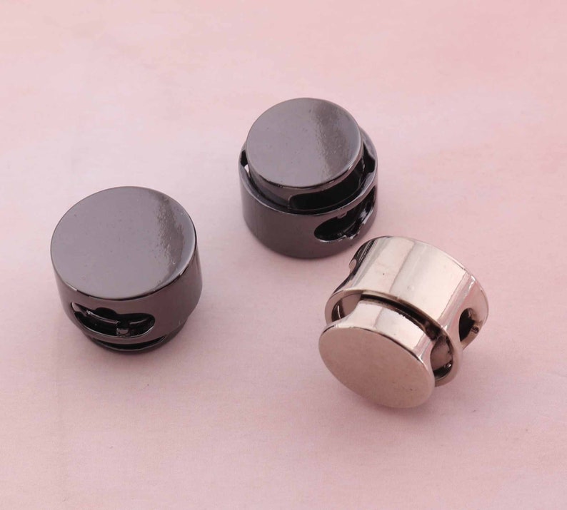 Cord Lock metal Stopper Cord End Toggle Clip Buckle Gun BLACK | Etsy