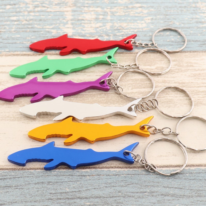 Bottle Opener Shark Keychain - Etsy