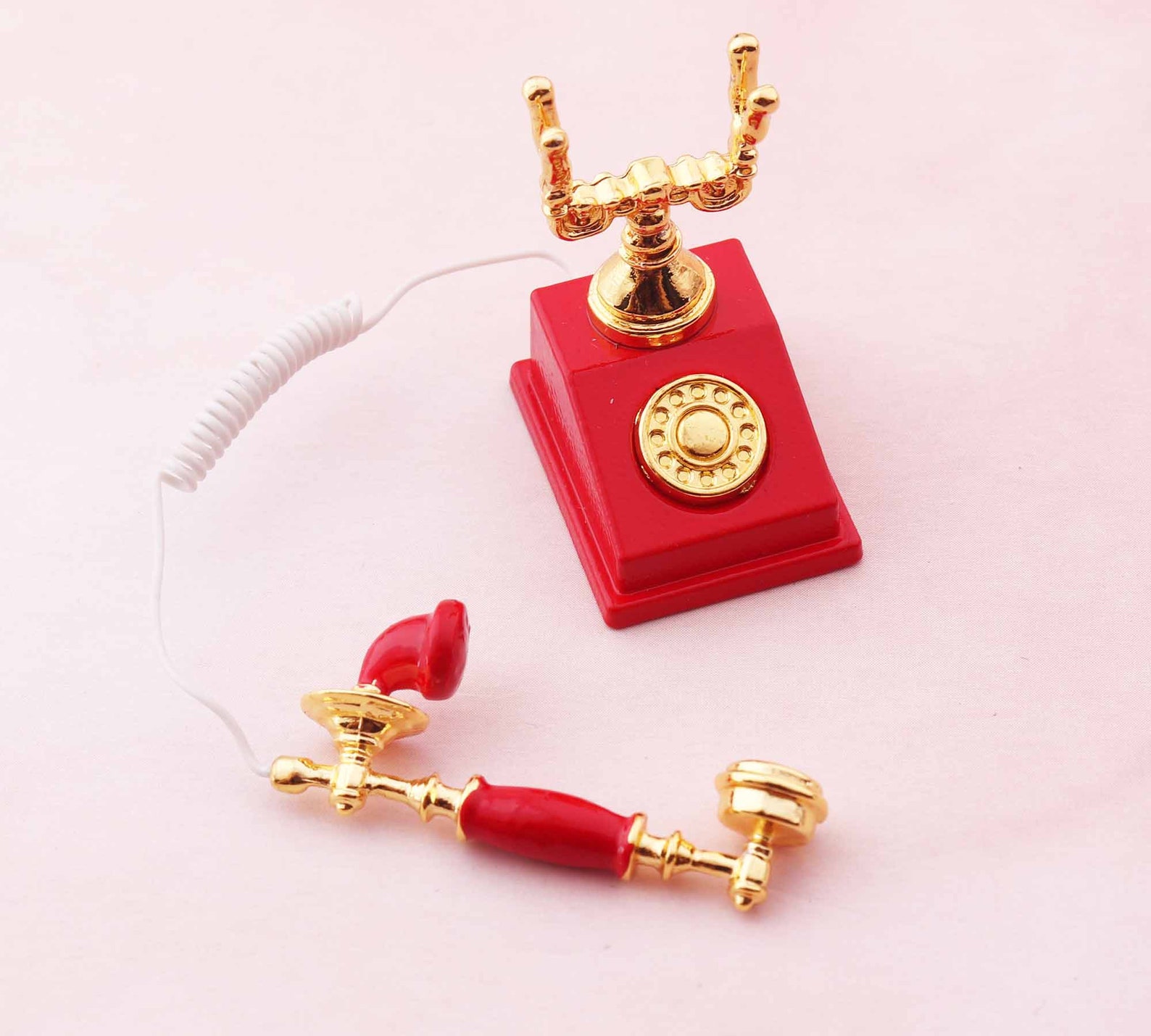Miniature Telephone, Dollhouse Telephone Doll House Decoration ...