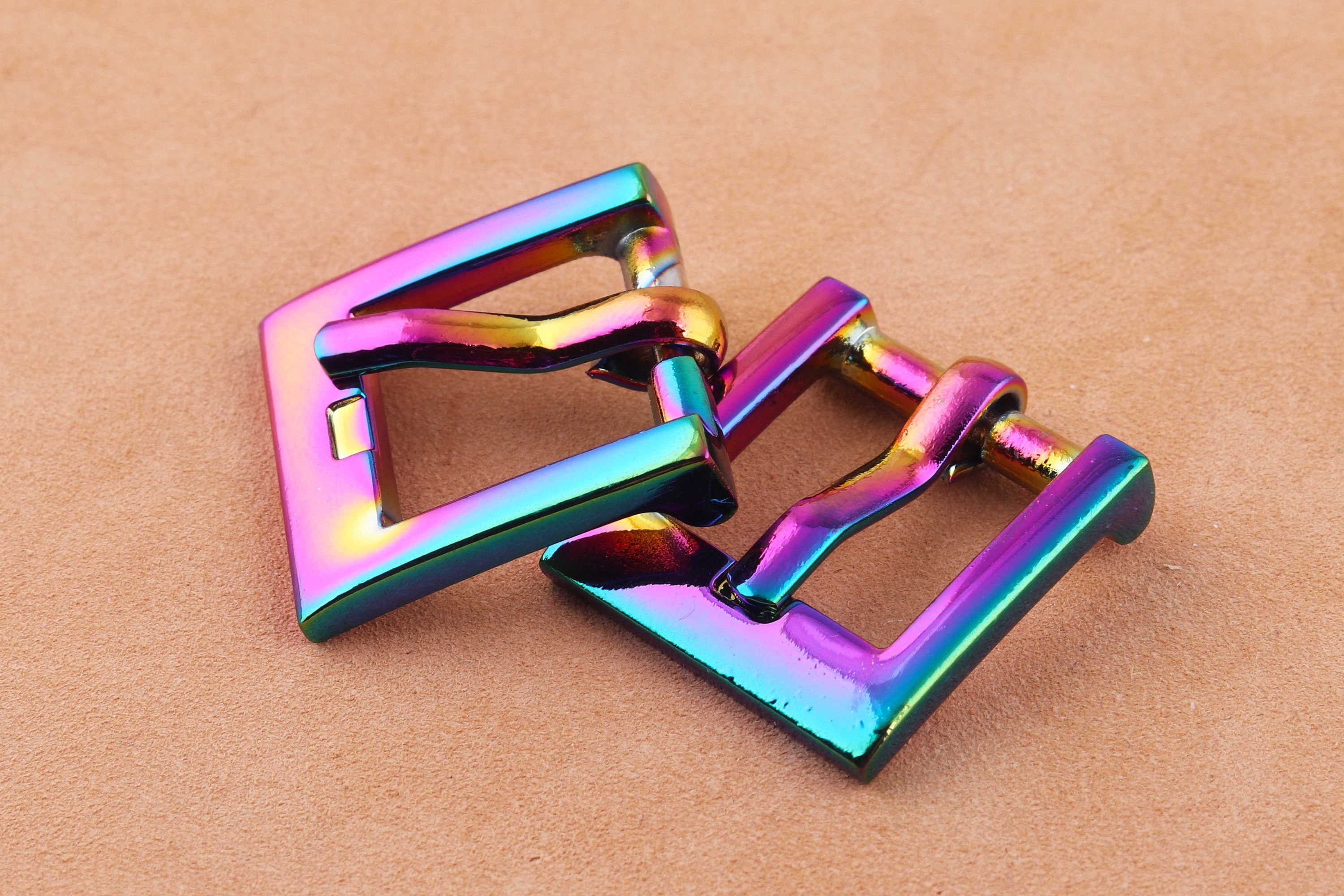 Rainbow Center Bar Buckles 14mm Inner Pin Buckle Single Prong - Etsy UK