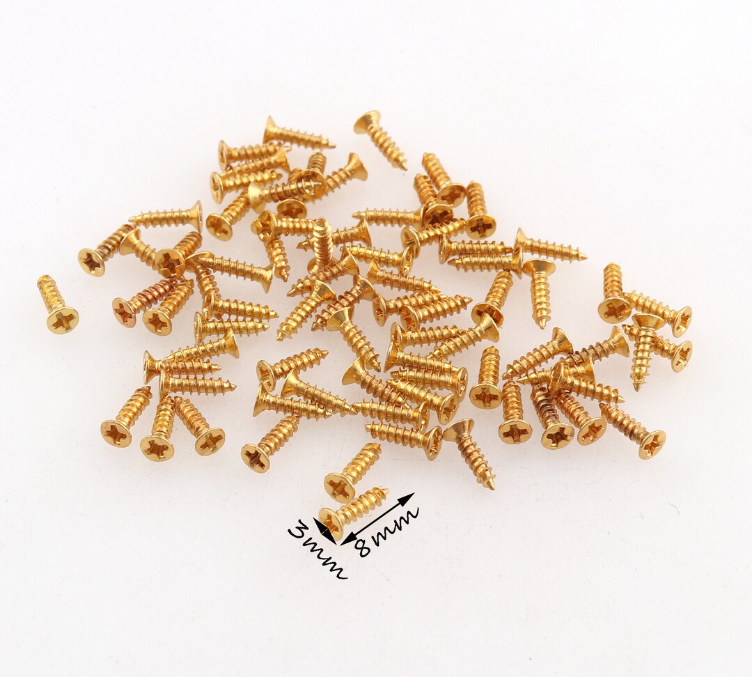 Gold Hinge Screws Self Tapping Wood Screws Screws Round Head Iron ...