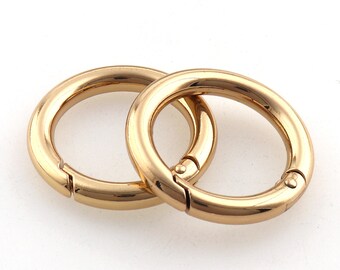 6pcs of 5/8 Inch 15mm Spring Open O Ring Push Gate Ring for Purse ...