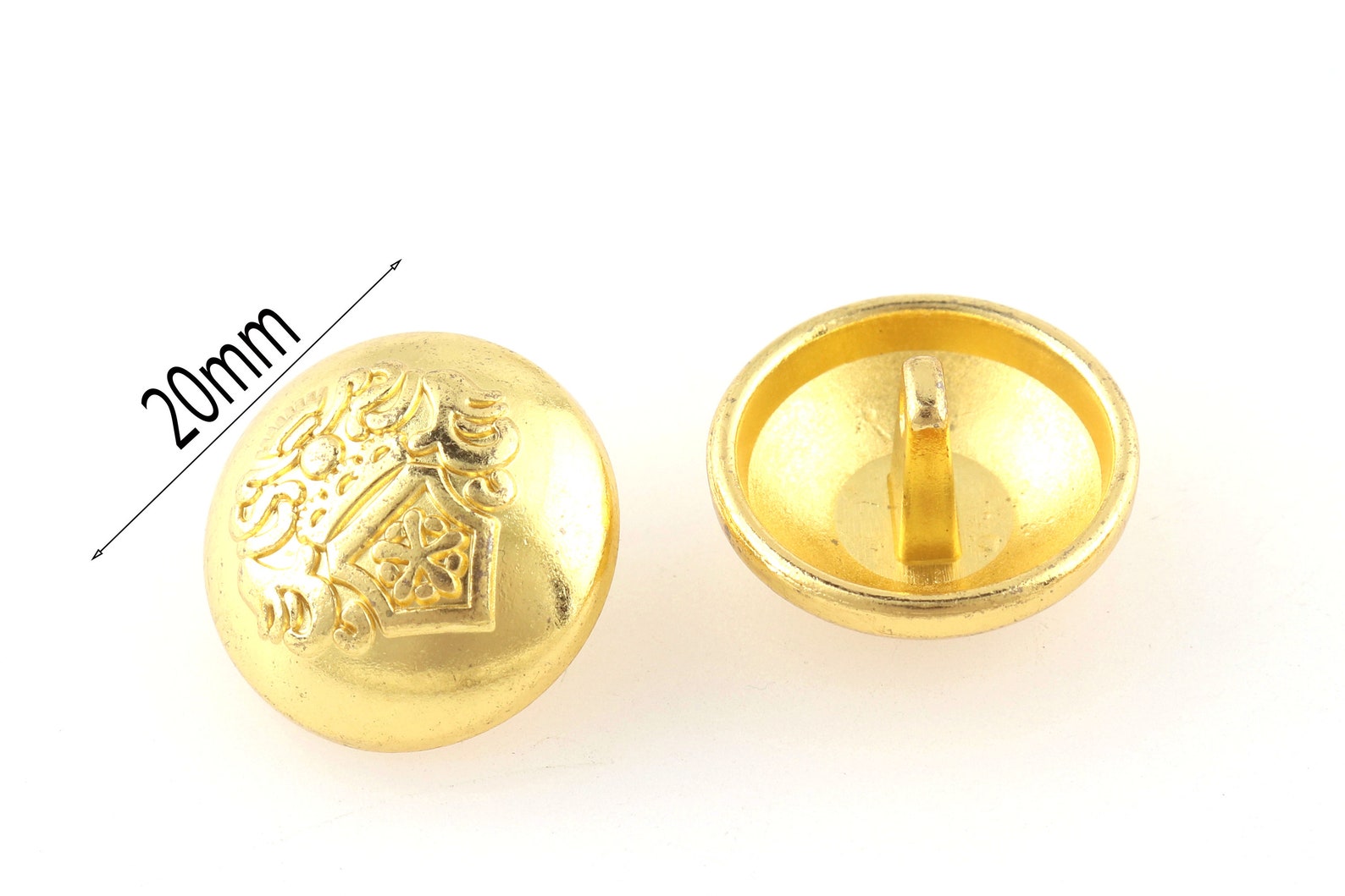 20mm Gold Buttons Shield Buttons Coat Buttons for Clothing - Etsy UK