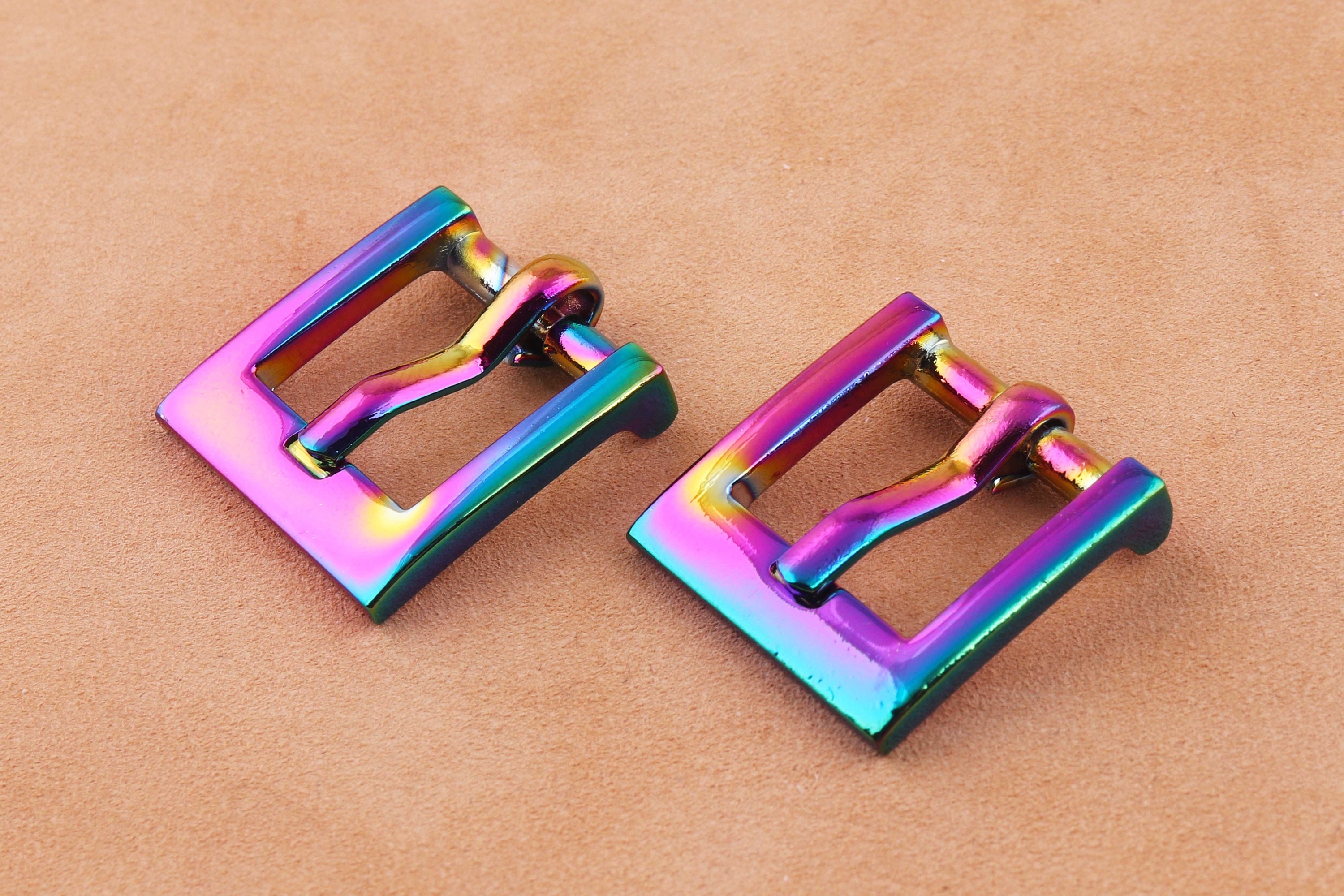 Rainbow Center Bar Buckles 14mm Inner Pin Buckle Single Prong Belt ...