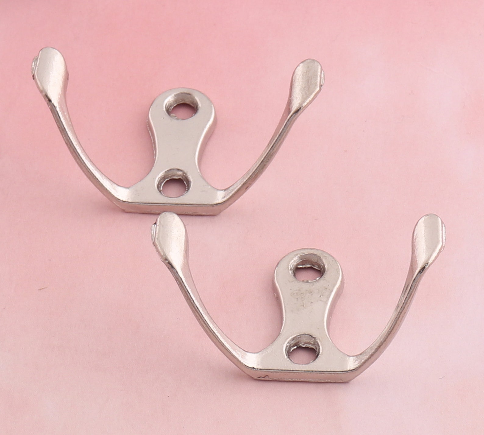 Double Hook Purse Wall Hanger Silver Decorative Hooks Curtain - Etsy