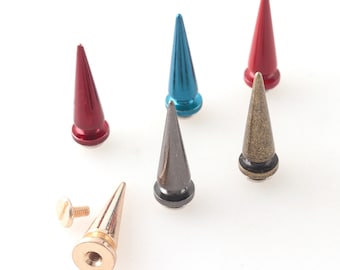 20 Sets Silver Bullet Punk Spikes,punk Rock DIY Rivet Spike Screw Back ...