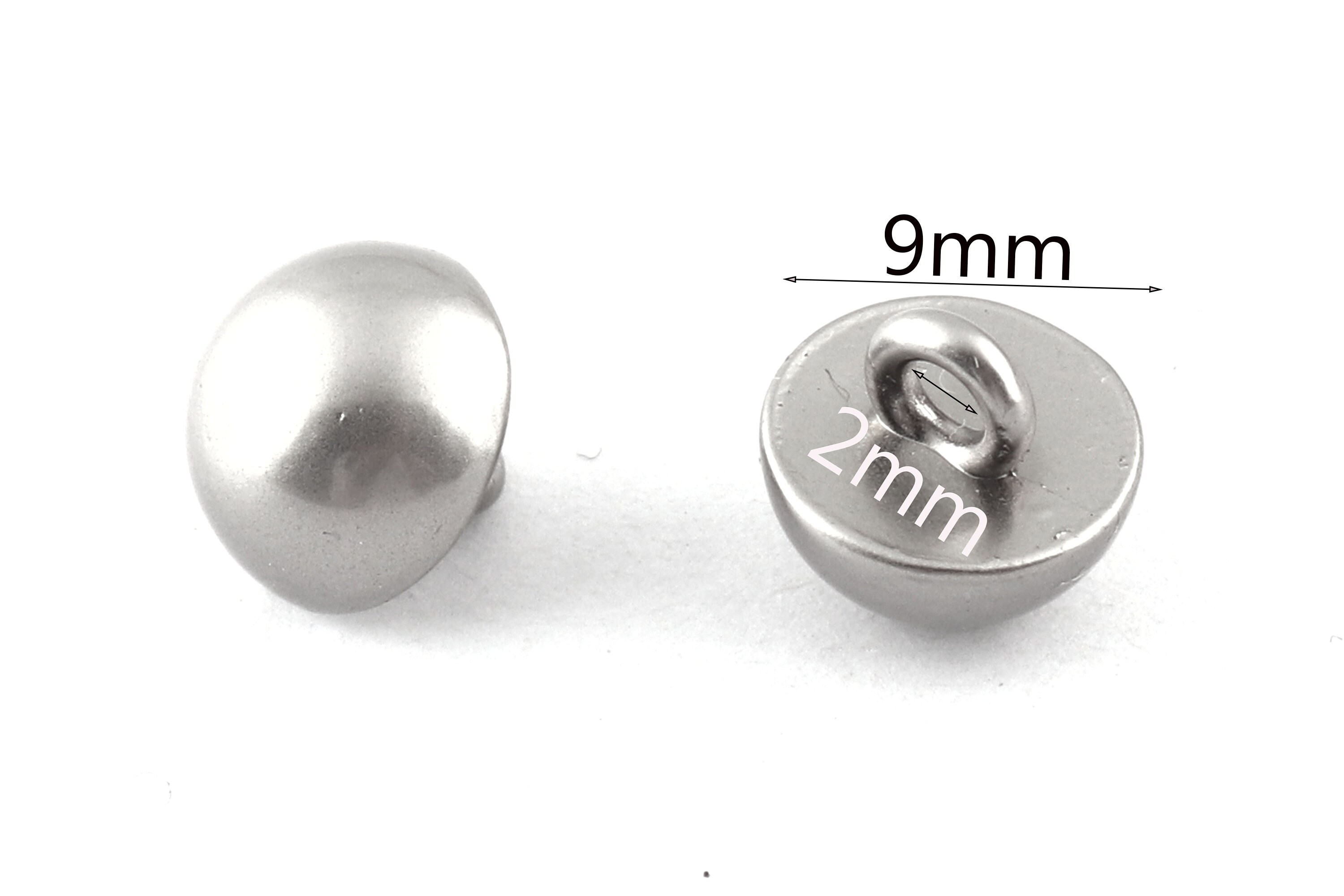 9mm Silver round button coat button ladies men sewing | Etsy
