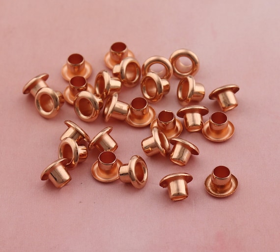 3mm Round Mini Rose Gold Grommet Eyelets Metal Eyelet for | Etsy