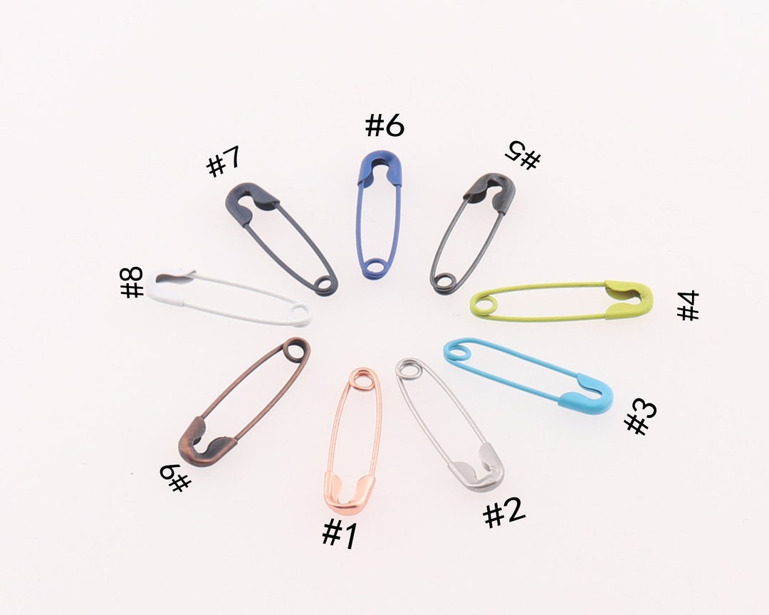 19*5mm Colorful Mini Safety Pin DIY Materials Paper Clips Tag Pins for ...