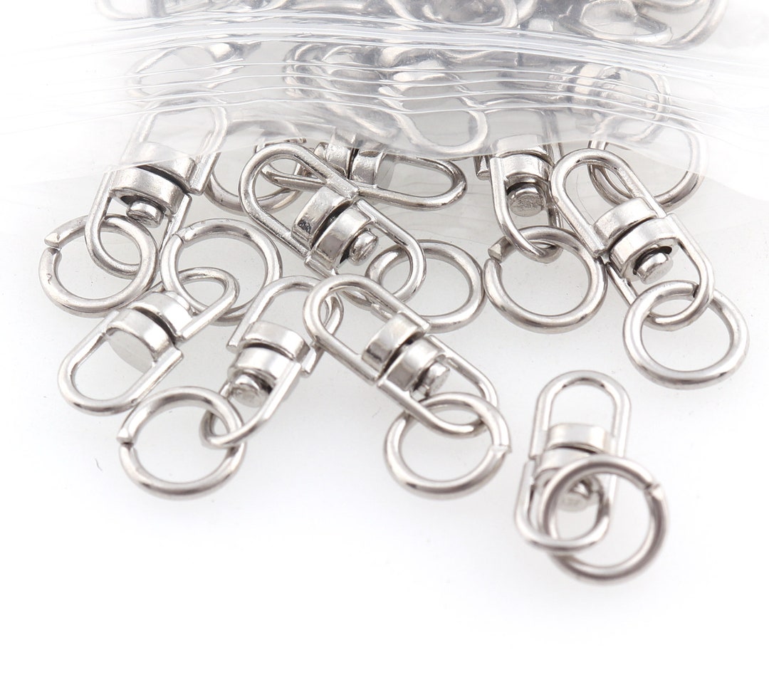 Silver Metal Double Connectors With Split Ring Swivel Connector for ...