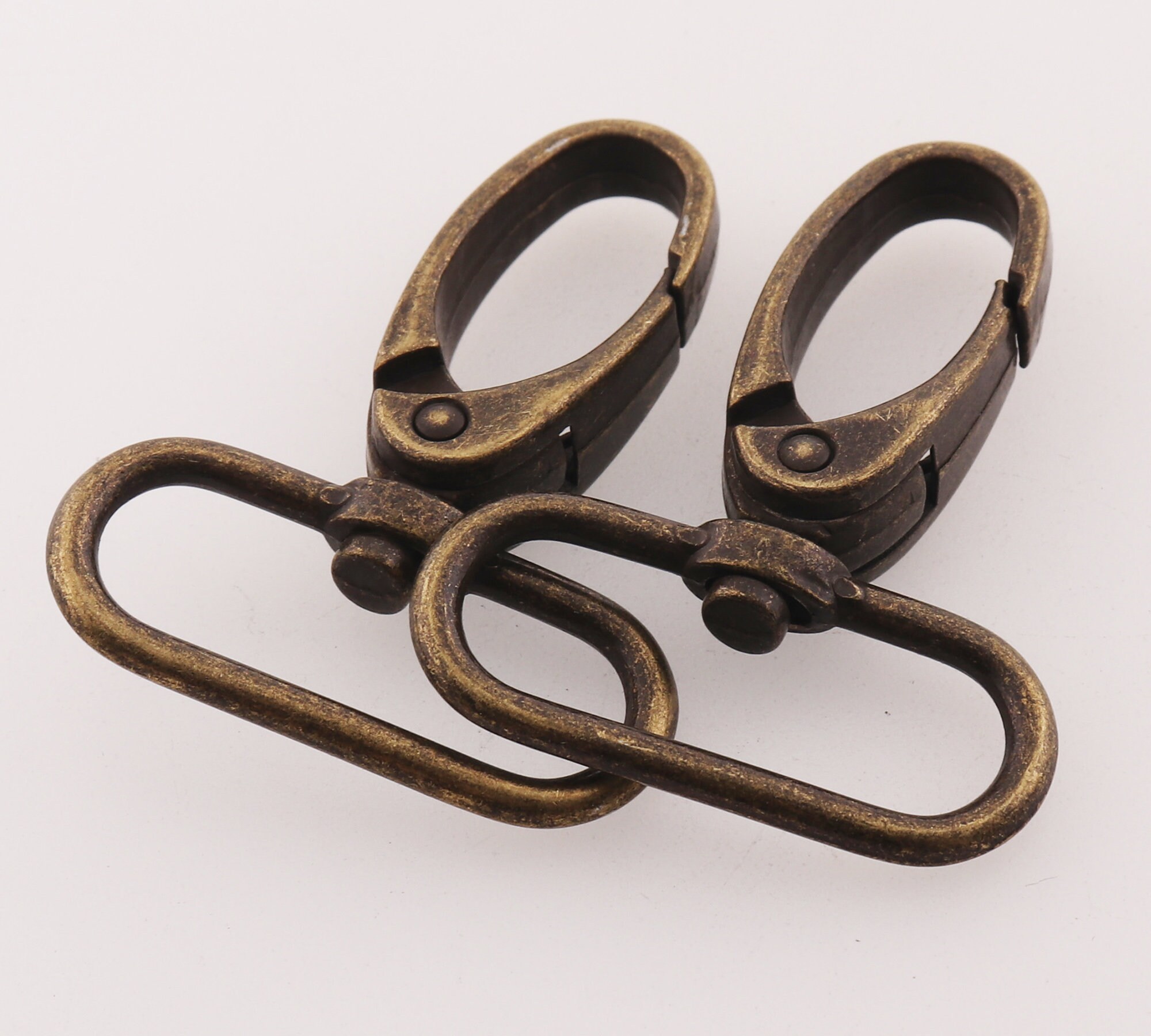 Antique Bronze Swivel Clasp Trigger Snap Hook Push Gate Clip 30mm ...