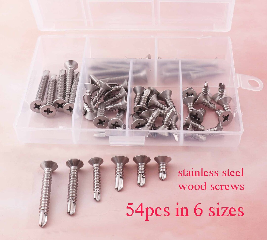 1 Set Wood Screw Stainless Steel Assortment Screws Set Metal Assorted ...