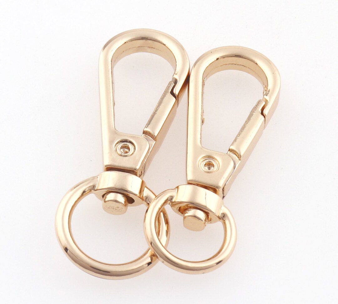 Light Gold Swivel Hook Push Gate Clasp Metal Trigger Snap Hook Strap ...