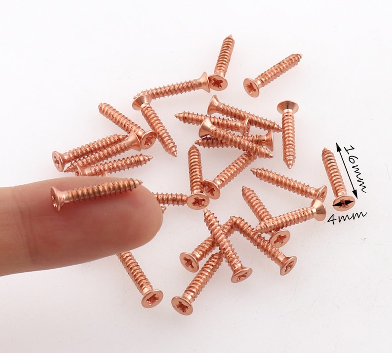 Rose Gold Wood Screws Drywall Screws Vintage Screws Box Screws - Etsy