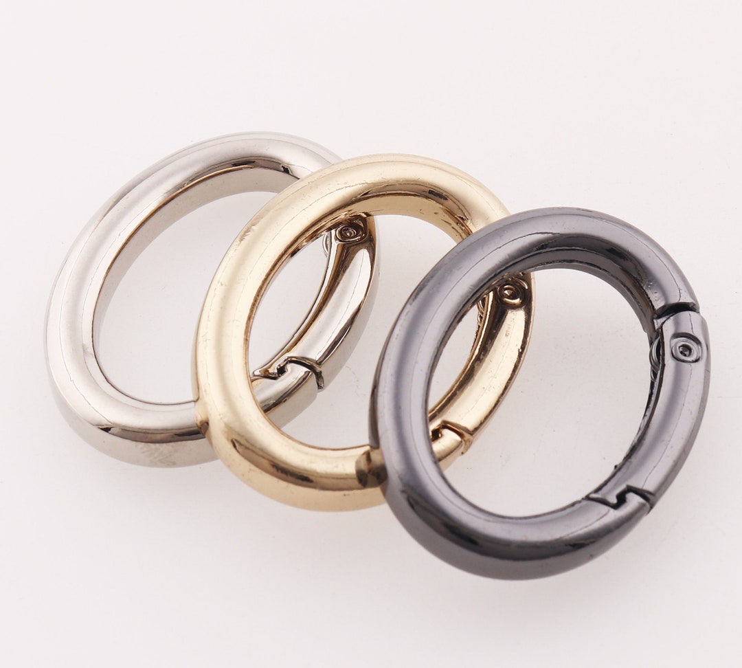 Gold Oval Spring O Ring Metal O Ring Spring Ring Clasp Push Gate Snap ...