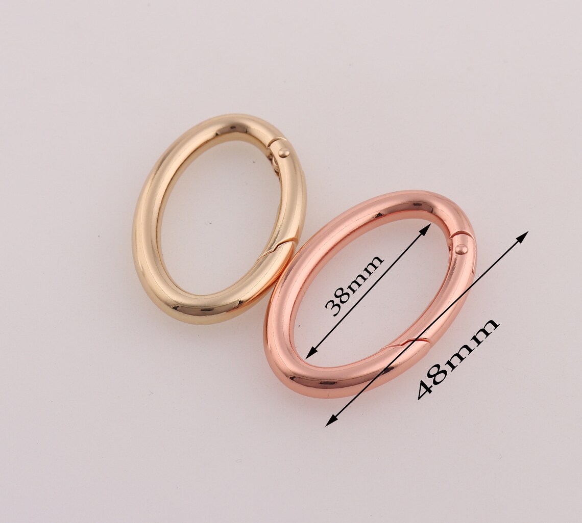 6 Oval Spring O Ring Metal Clasps Spring Gate Ring Spring | Etsy