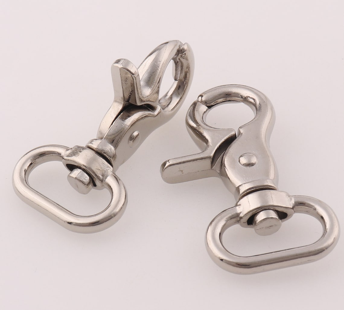 Swivel Clasp Metal Silver Clasp Trigger Snap Hook Push Gate - Etsy