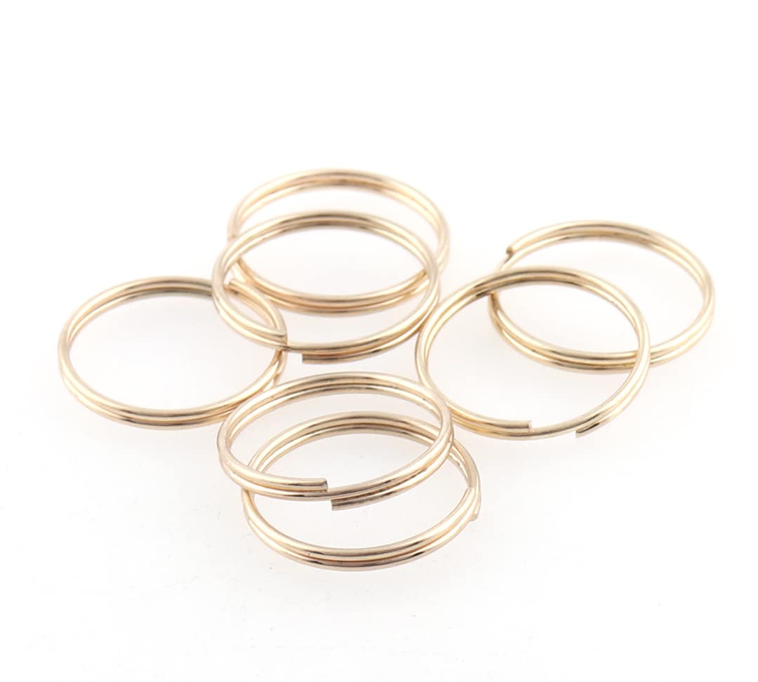 Bulk Jump Rings Light Gold Split Rings Jump Rings Double Loop Split ...